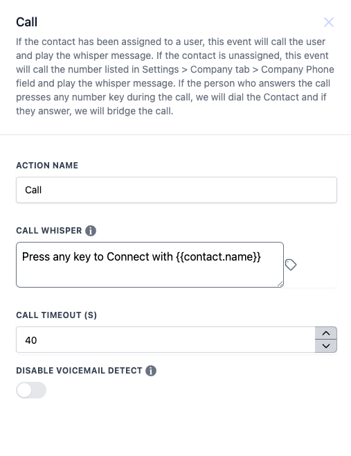 When Using "Call" in a workflow | Voters | HighLevel