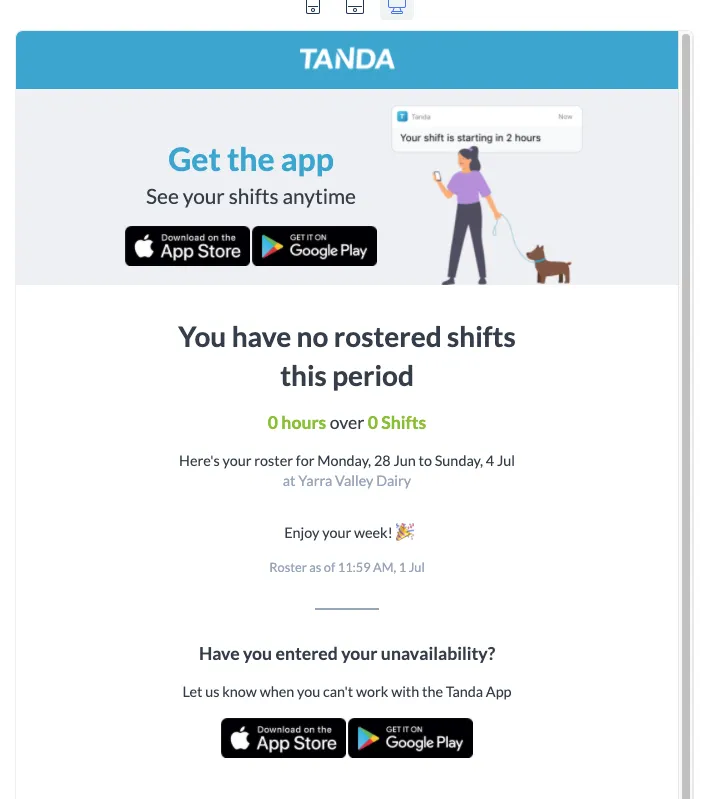 Changelog | Tanda