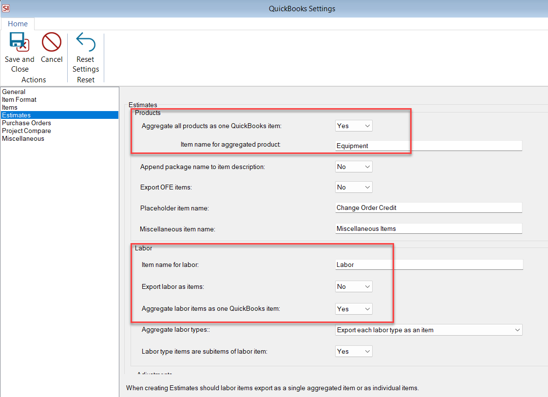 Create Quickbooks invoice that only shows headline figures. | Voters | D-Tools System Integrator