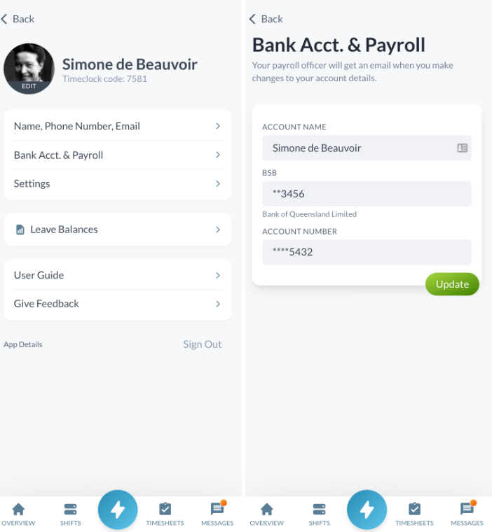 Mobile App: Update Bank Details & New-look Settings 💰 | Tanda Changelog