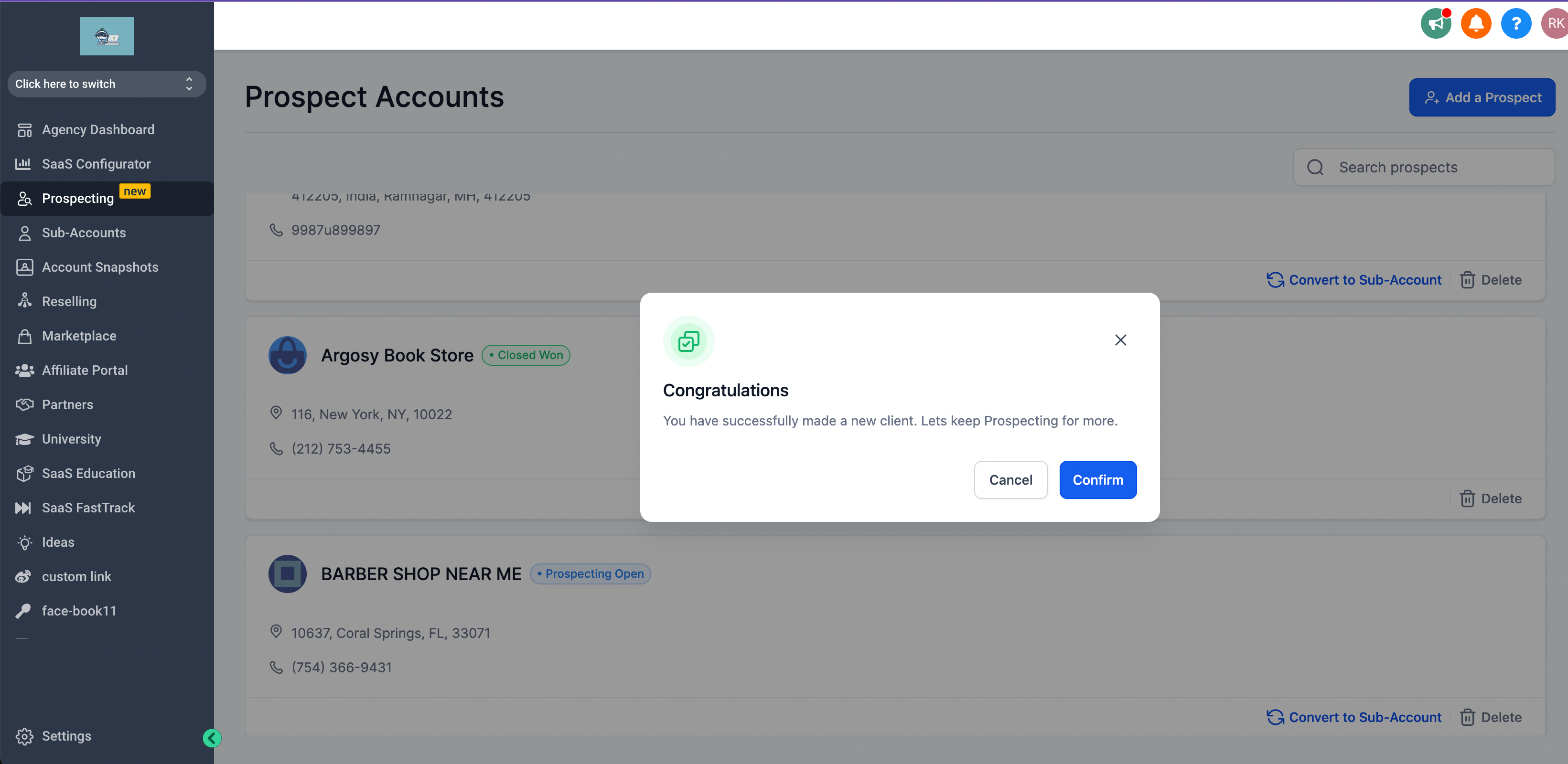 🔎 Prospecting Tool - Now Convert Prospect to Sub-Accounts easily ...