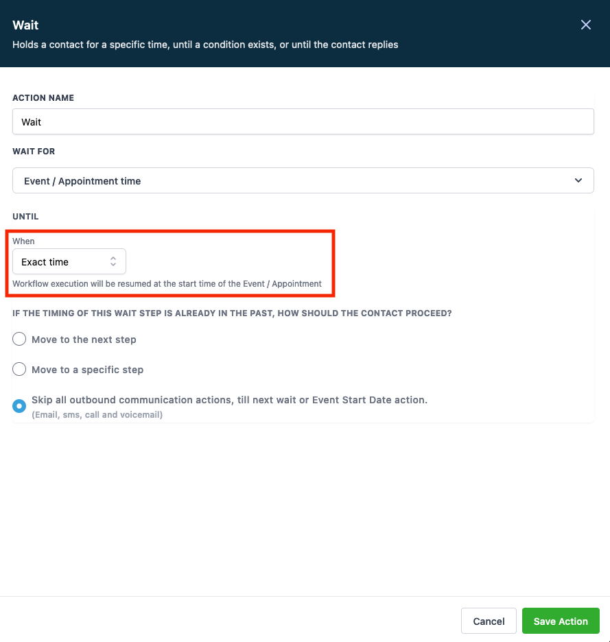 Workflow Wait Action HighLevel Changelog
