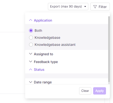 Feedback manager | Voters | Document360