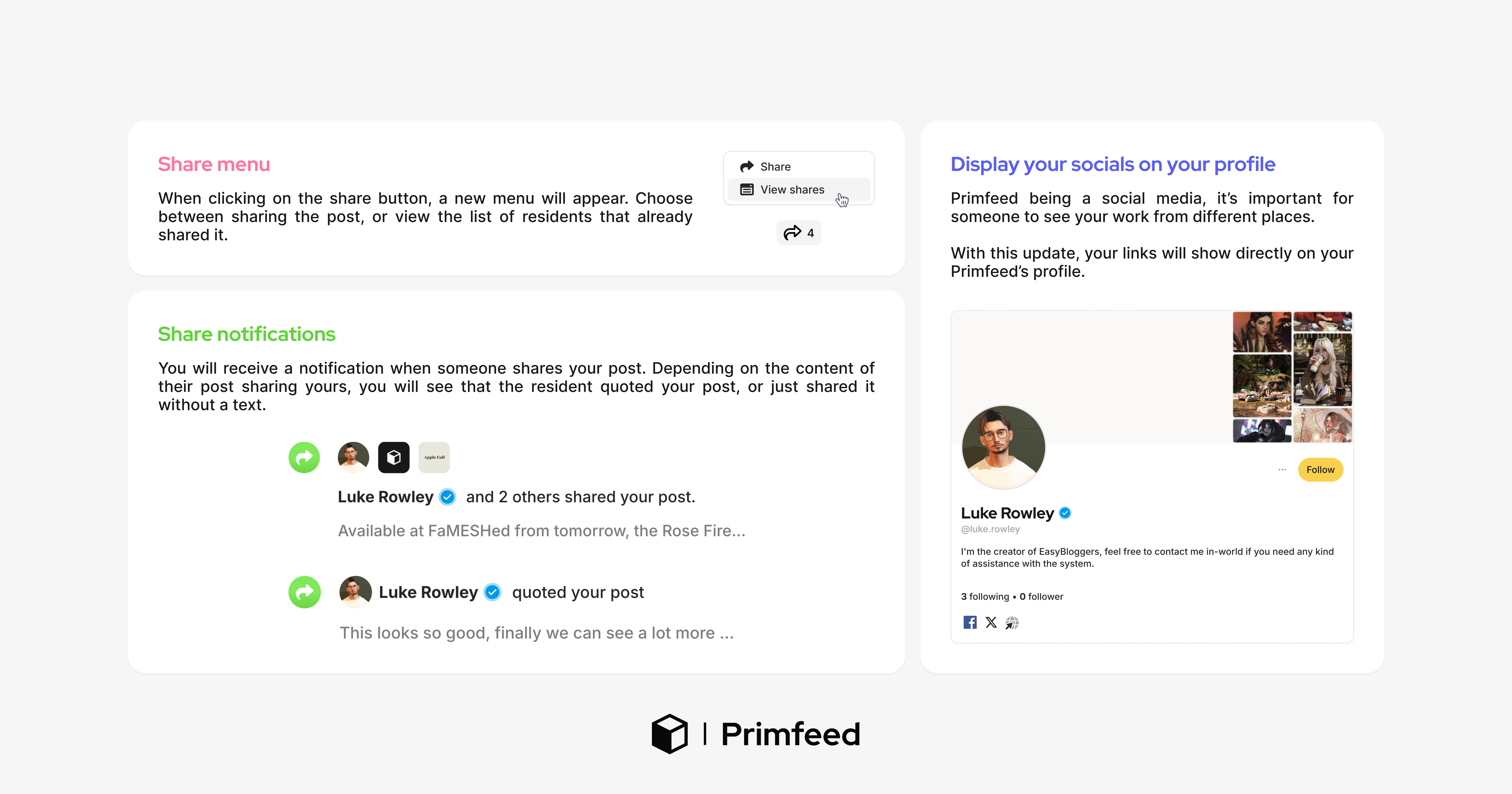 Changelog | Primfeed