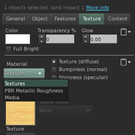 Relabel the "Blinn Phong" tab in EDIT>TEXTURE | Voters | Second Life
