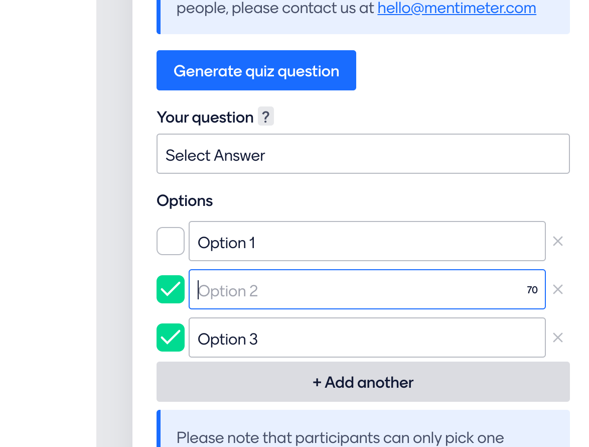 Allow And Require Multiple Answers In Quiz Voters Mentimeter