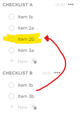 Drag checklist items in between different checklists | Voters | ClickUp