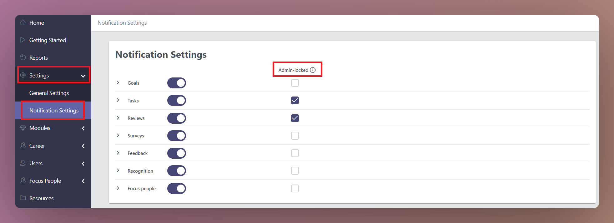 Centralized notification management | Teamflect Changelog