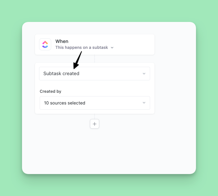 Trigger: Subtask Created | Voters | ClickUp