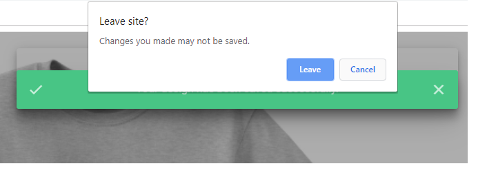 Improvement to the Leave Unsaved Changes In DS prompt | Voters | InkSoft