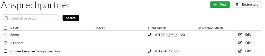 Checkbox next to assets | Core Web App | Hudu