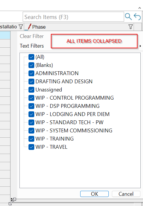 Project Editor Filter Issue Voters D Tools System Integrator 