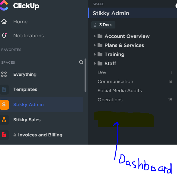 Add Dashboard to Space | Voters | ClickUp
