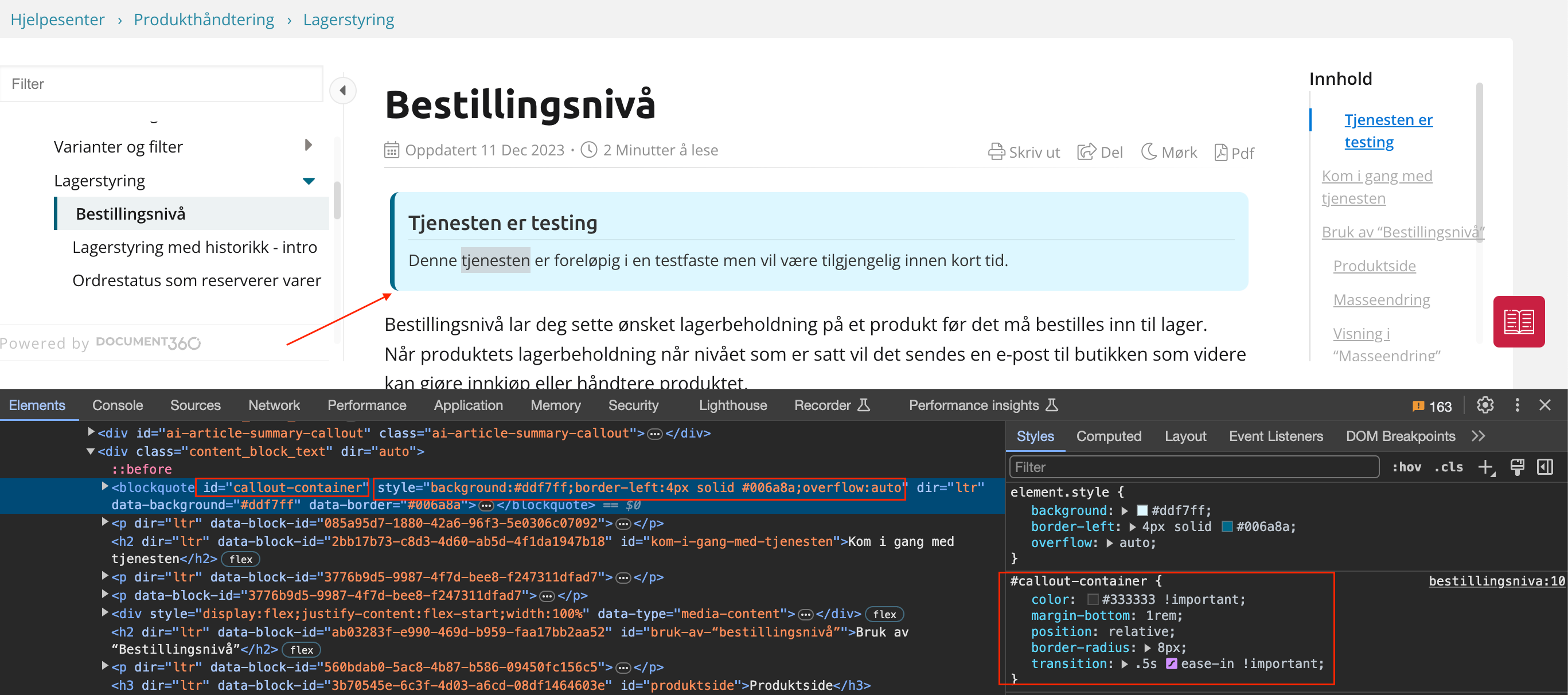Callouts in block editor | Voters | Document360