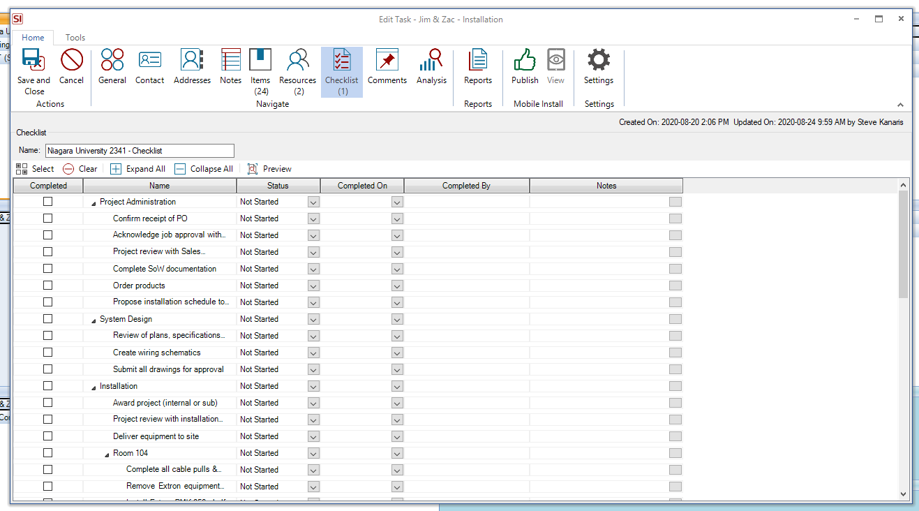 Linking Checklists | Voters | D-Tools System Integrator