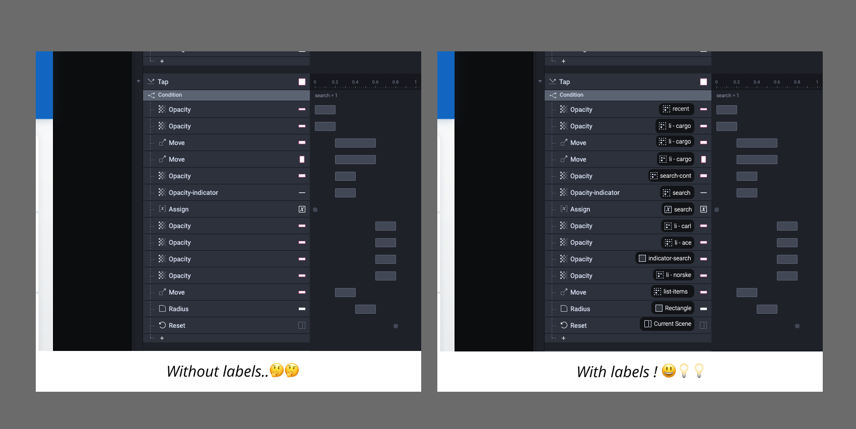 Auto-rename triggers/responses to include their target layer | Feature Requests | ProtoPie