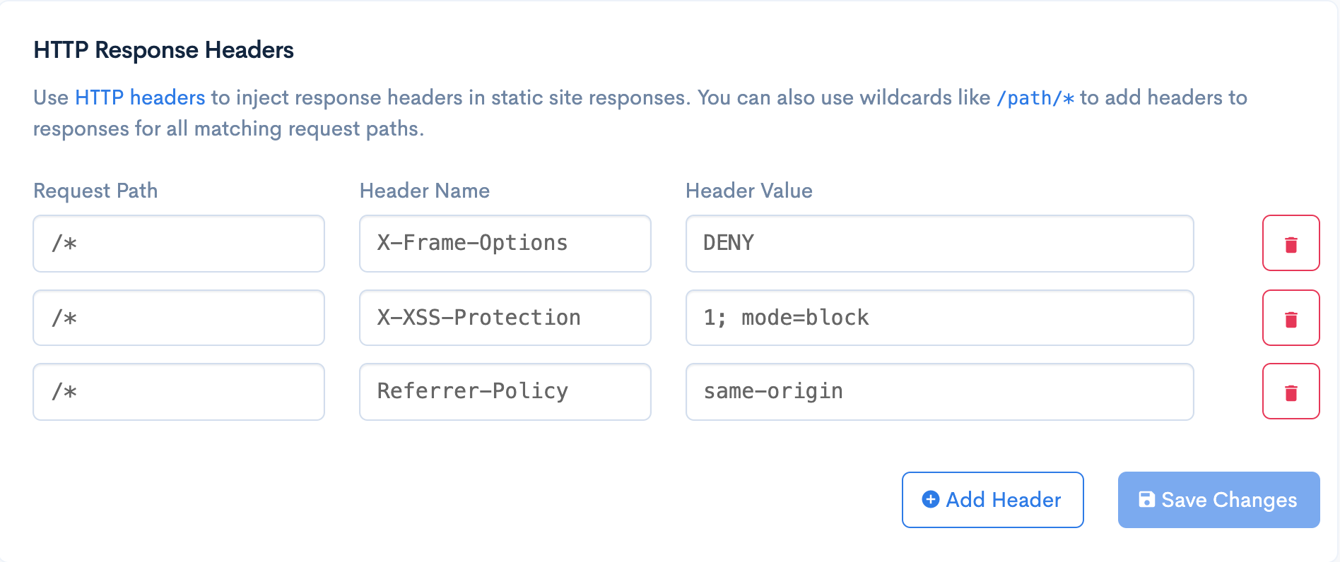 Custom Headers for Static Sites | Feature Requests | Render