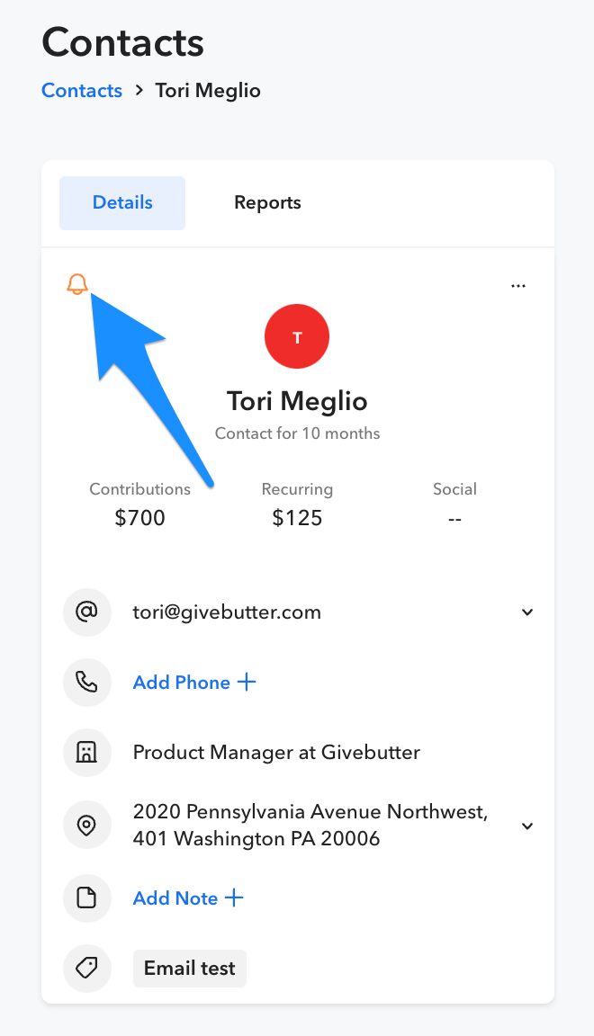 Manage Contact subscription status | Voters | Givebutter