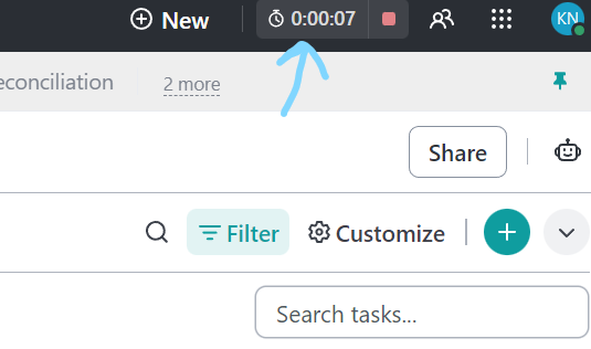 Make timer widget visible again when tracking time | Voters | ClickUp