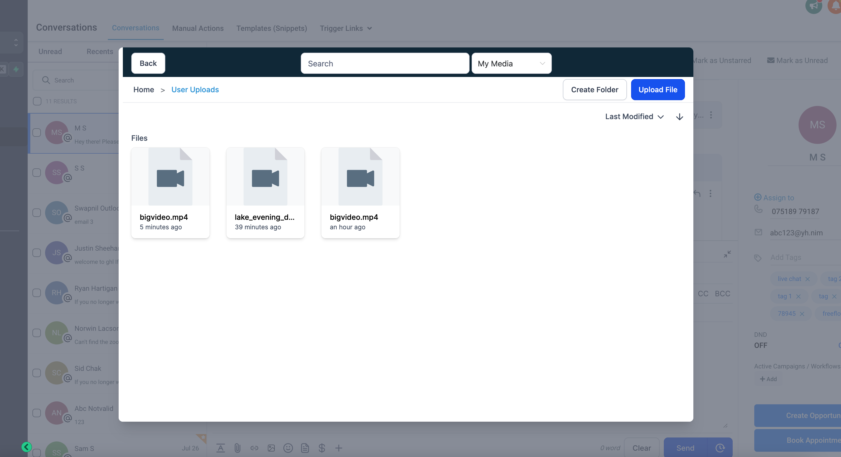 Making Attachments easy in Email and SMS | HighLevel Changelog