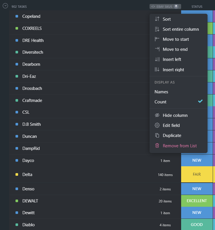 Group, Sort, and Filter by Relationship field in Views | Voters | ClickUp