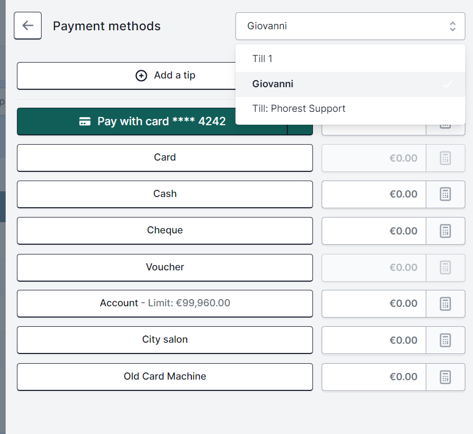 Using Multiple Tills for purchases | Phorest Changelog