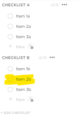 Drag checklist items in between different checklists | Voters | ClickUp