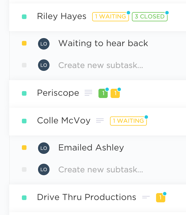 'Show closed' subtasks | Voters | ClickUp 'Show closed' subtasks | Voters | ClickUp