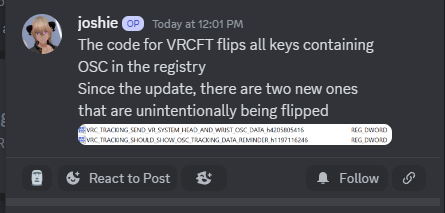 OSCQuery sending malformed packets | Voters | VRChat