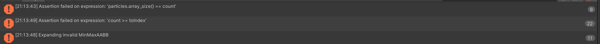 [1357] Crash caused by particle systems sharing a sub emitter | Voters | VRChat