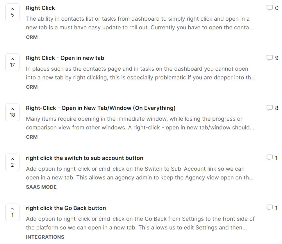 Right Click | Voters | HighLevel