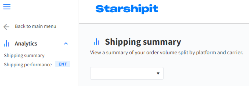 Dashboard missing in new UI | User Interface | Starshipit