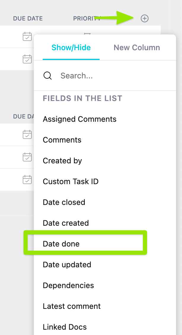 Completed Date Field | Voters | ClickUp
