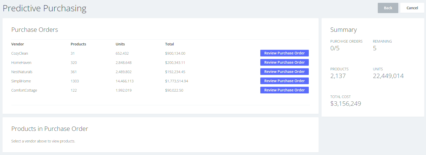 Predictive Purchasing | Goflow Changelog